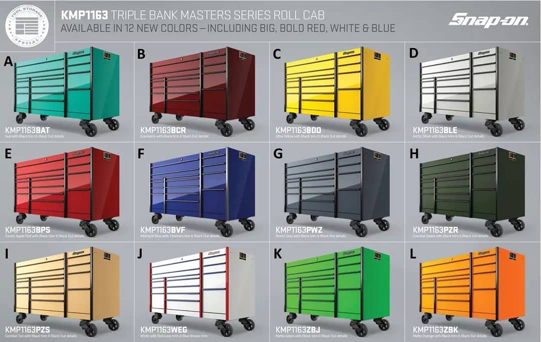Snap-On Tool Box Colorchart – Homegardensmart.com
